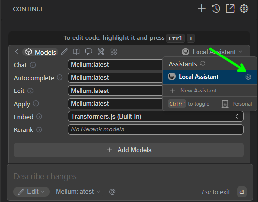 Tutorial: Setting up Mellum focal model on VsCode & Continue